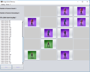 Image Memory Game using Java - part 1
